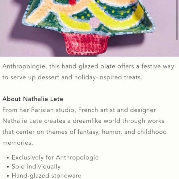 Anthropologie | Holiday | Anthropologie Nathalie Lete Christmas Tree ...